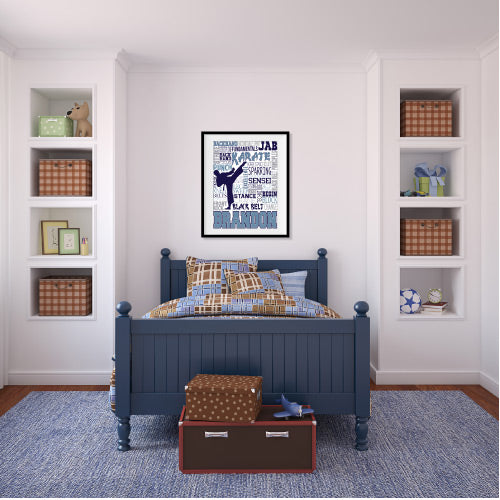 Karate Print - Boy Karate Typography Wall Art Print - Girl Personalized ...