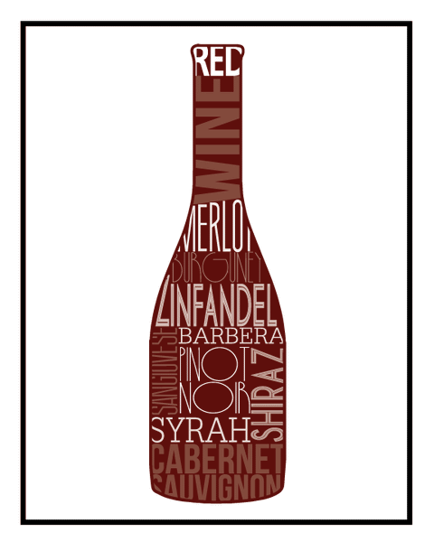 Wine Typography Print Set - PrintChicks | PrintChicks