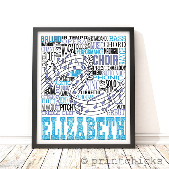 Choir Personalized Print - PrintChicks | PrintChicks