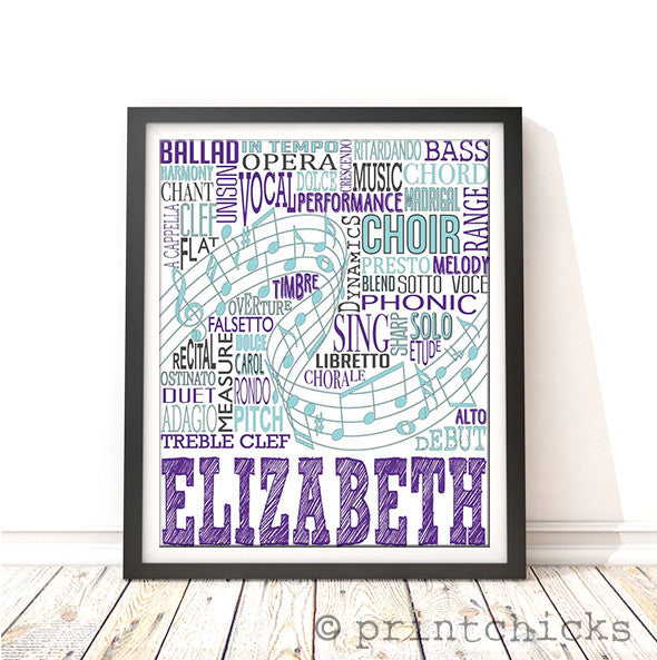 Choir Personalized Print - PrintChicks | PrintChicks