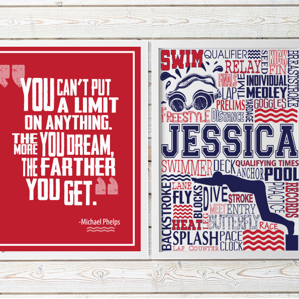 Swim Typography & Quote Print - PrintChicks | PrintChicks