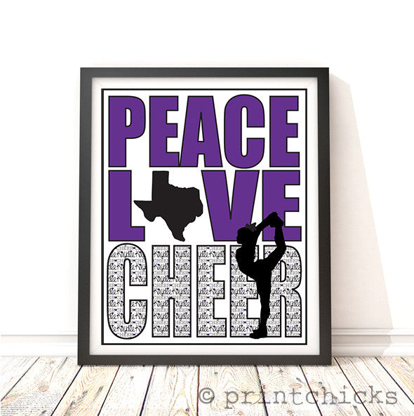 Cheer State Personalized Print - PrintChicks | PrintChicks