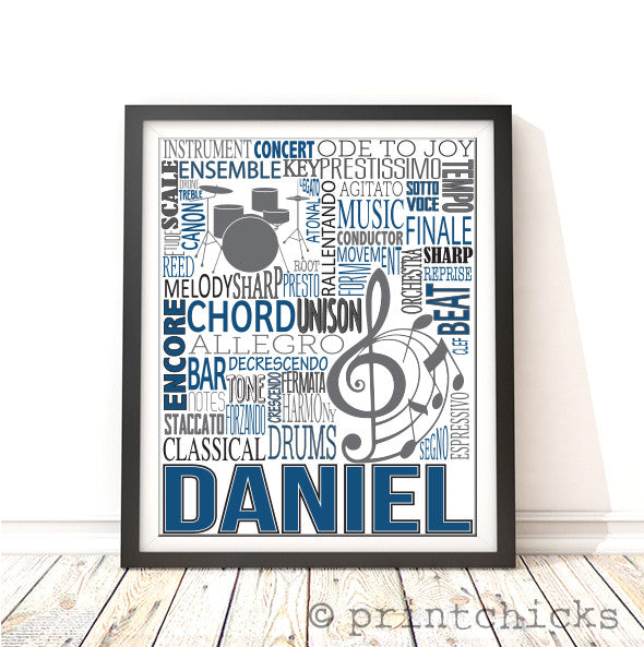 Music Personalized Print - PrintChicks | PrintChicks