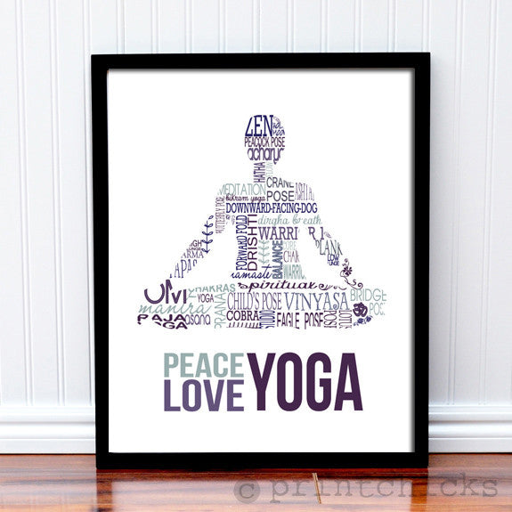 Yoga Poster Print - Personalized Yoga Gift Print | PrintChicks